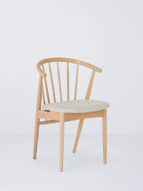John Lewis Kinross II Dining Chair, Oak/Upholstered Seat by John Lewis ...