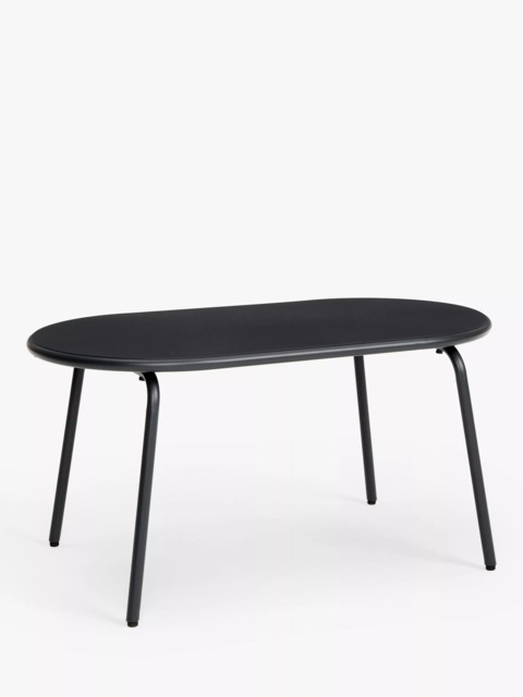 John Lewis Oval Metal Garden Coffee Table, 90cm, Seconds by John Lewis ...