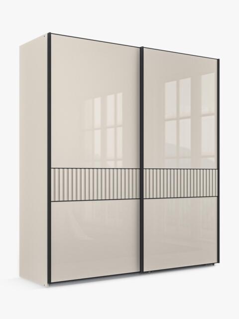 John Lewis Newlyn 2m Sliding Wardrobe with 2 Glass Doors by John Lewis ...