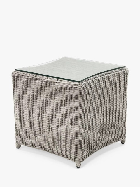 KETTLER Palma Glass Top Square Garden Side Table by John Lewis ...