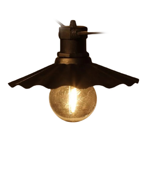 NOMA 6 LED Connecting Scallop Festoon Lights, Black by John Lewis ...