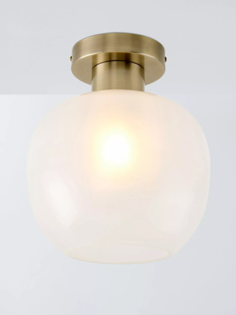 John Lewis Magnolia Semi Flush Ceiling Light, Antique Brass by John ...