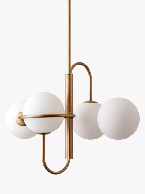 lights&lamps Decora 4 Light Pendant Ceiling Light, Aged Brass by John ...