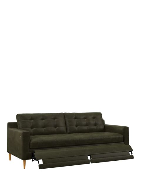 John Lewis Draper II Motion Large 3 Seater Leather Sofa, Metal Leg by ...