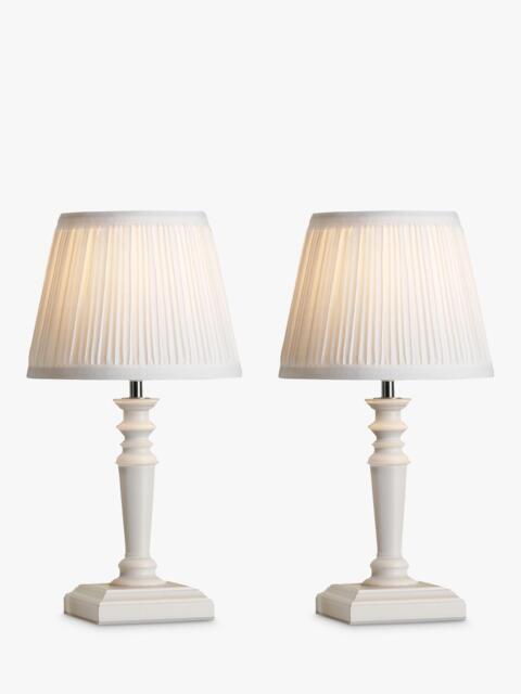 Laura Ashley Tate Table Lamp, Set of 2, Off White by John Lewis ...