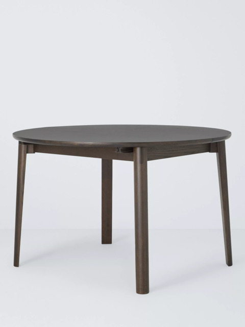 John Lewis Notch Extending 4-6 Seater Round Dining Table, Dark Stain by ...