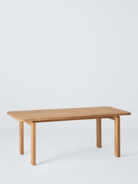 John Lewis Terra Teak Wood Rectangular Garden Dining Table, 201cm by ...