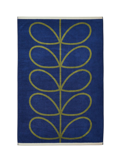 Orla Kiely Linear Stem Towels, Navy/Olive by John Lewis & Partners | ufurnish.com