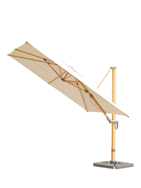 LG Outdoor Sanctuary Cantilevered Wood-Effect Parasol, 3m by John Lewis ...