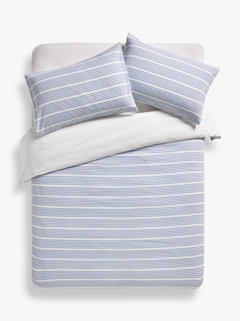 John Lewis Crosby Pure Cotton Seersucker Duvet Cover Set by John Lewis ...