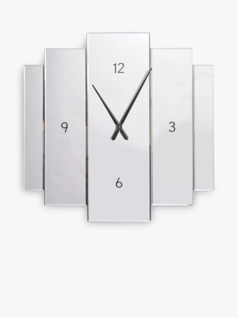 Libra Interiors Stepped Mirror Wall Clock, 100cm, Clear by John Lewis ...