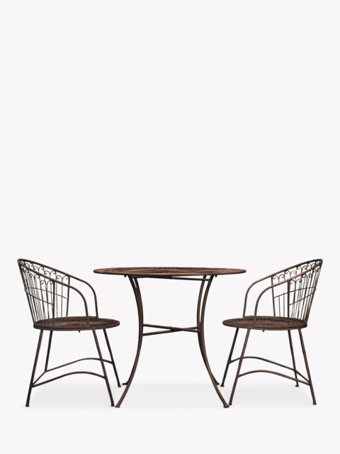 Gallery Direct Scada Metal Garden Bistro Table & Chairs Set by John ...