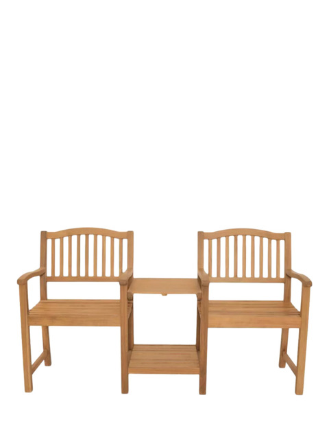 Suntime 2-Seater Garden Companion Bench, FSC-Certified (Acacia Wood ...