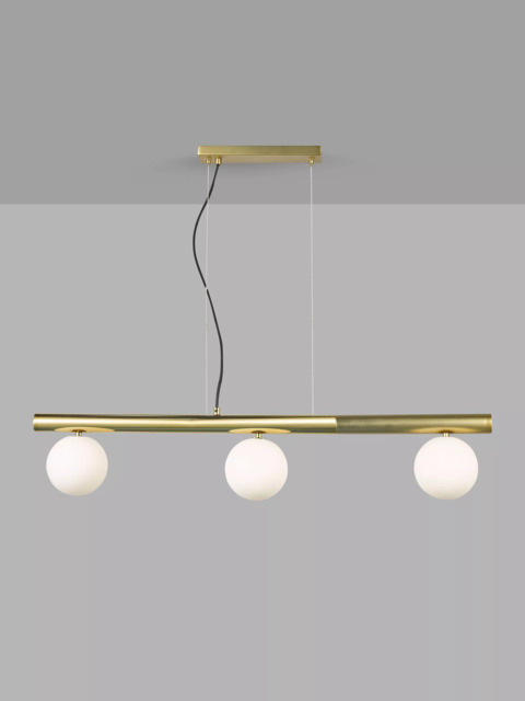 Swoon Collins 3 Pendant Diner Ceiling Light, Gold by John Lewis ...
