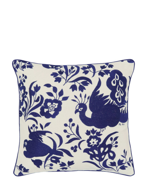 Burleigh x Bedeck Calico Cushion, Blue Multi Blue by John Lewis ...