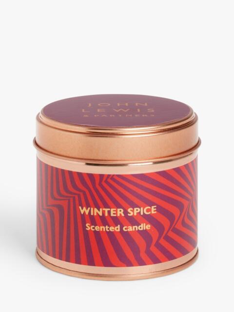 John Lewis Winter Spice Tin Scented Candle, 135g by John Lewis ...