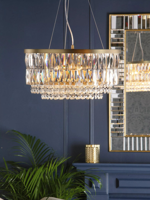 Laura Ashley Rhosill Grand Ceiling Light, Antique Brass by John Lewis ...