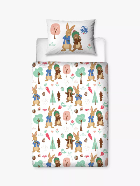 Peter Rabbit Reversible Pure Cotton Duvet Cover and Pillowcase Set by ...