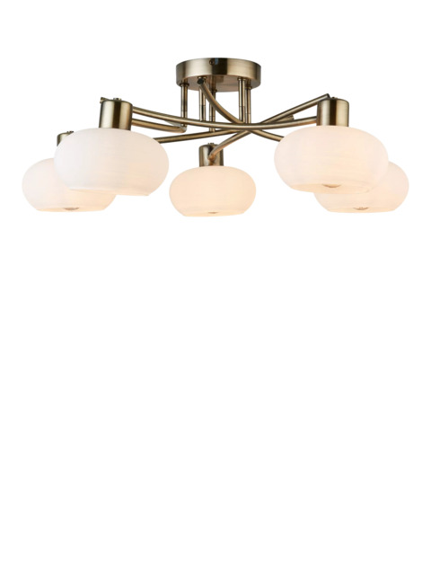 John Lewis Elio 5 Arm Semi Flush Ceiling Light by John Lewis & Partners ...