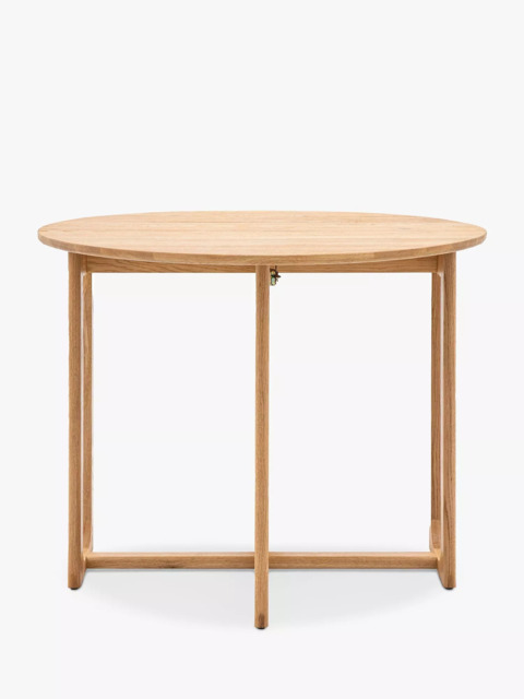 Gallery Direct Vail Folding Round Dining Table, Natural by John Lewis ...