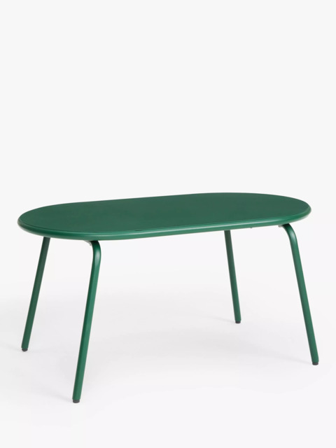 John Lewis Oval Metal Garden Coffee Table, 90cm, Seconds by John Lewis ...