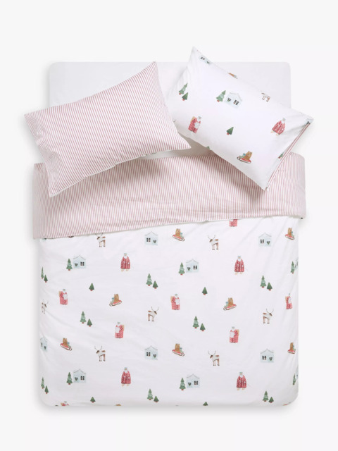 John Lewis Santa on Skis Duvet Cover Set by John Lewis & Partners ...