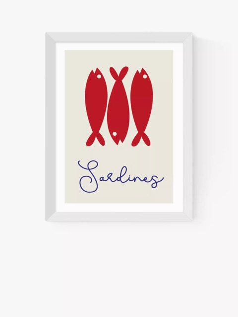 EAST END PRINTS Inoui 'Sardines' Framed Print by John Lewis & Partners ...