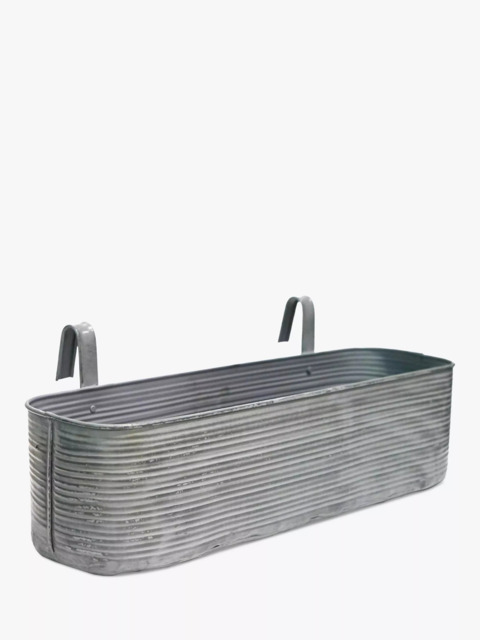 Ivyline Matlock Iron Window Box Planter, Grey by John Lewis & Partners ...