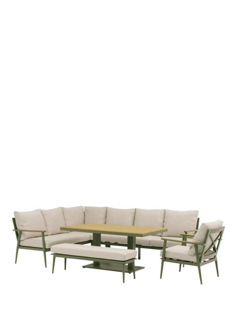Bramblecrest RHS Wisley 7-Seater Garden L-Shaped Sofa Set with Height ...