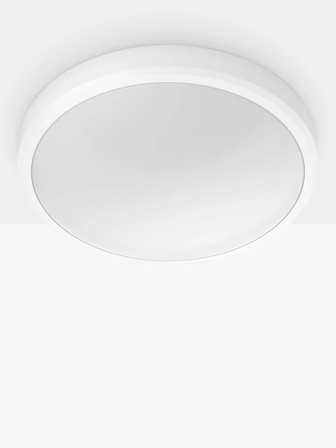 Philips Doris LED Flush Bathroom Light, White by John Lewis & Partners ...