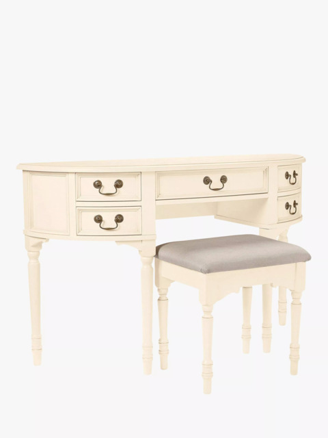 Laura Ashley Clifton Dressing Table & Stool Set, Ivory by John Lewis ...