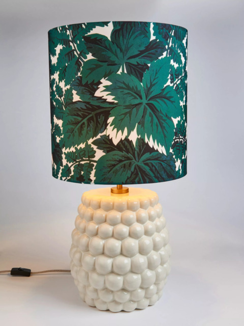 John Lewis X Collagerie Botanical Vine Print Berry Ceramic Table Lamp ...