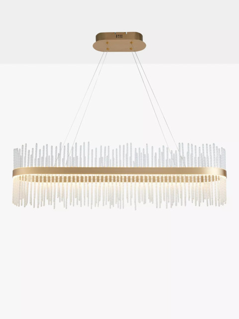 Bay Lighting Kai Linear Pendant Ceiling Light, Gold by John Lewis ...