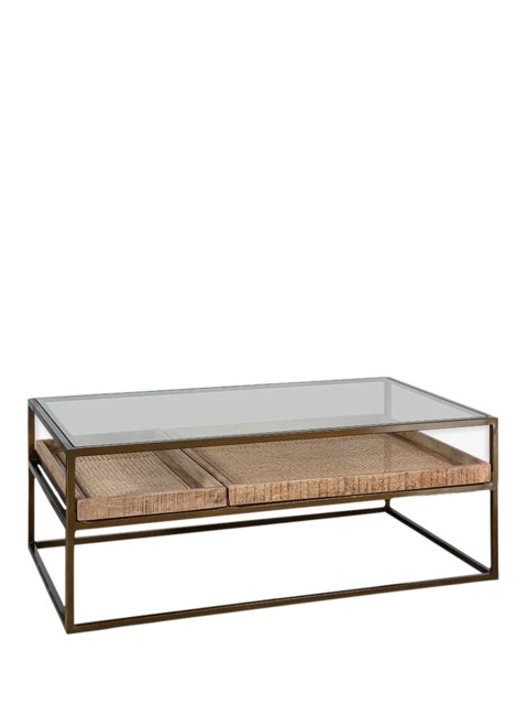 Nkuku Luzon Display Coffee Table, Metallic Brass by John Lewis ...