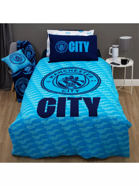 Rest Easy Sleep Better Manchester City Easy Care Reversible Duvet Cover ...