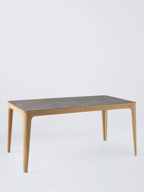 John Lewis Mira II Extending Rectangular Dining Table, Oak/Brown ...