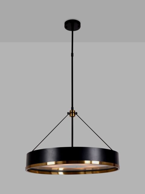 Pure White Lines Moscow Drum Small Pendant Ceiling Light, Black by John ...