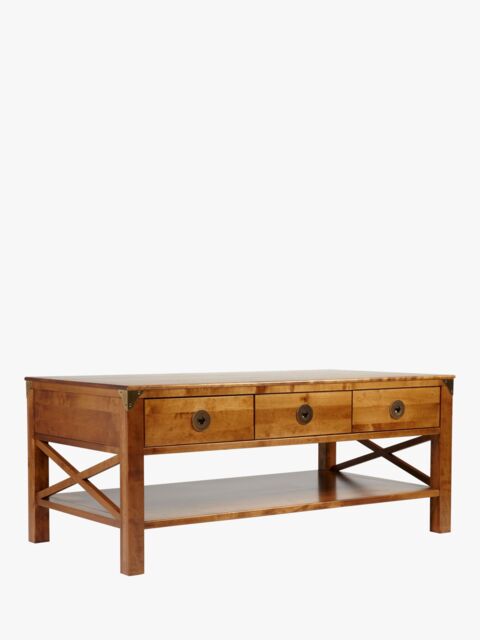 Laura Ashley Balmoral 3 Drawer Coffee Table, Honey by John Lewis ...