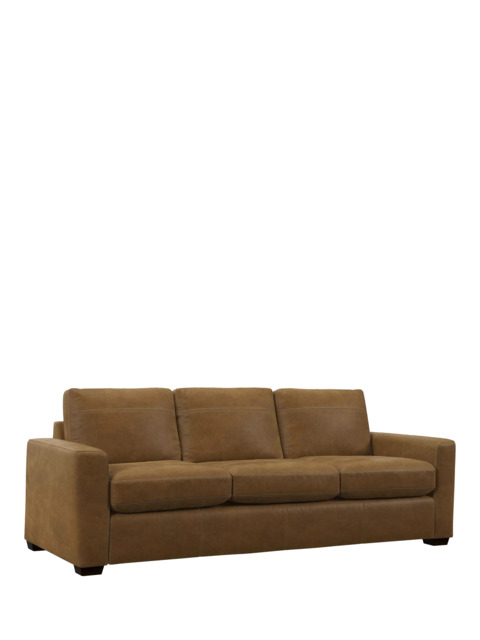 John Lewis Oliver Grand 4 Seater Leather Sofa, Dark Leg by John Lewis ...