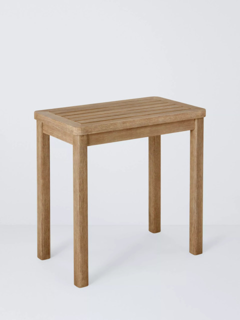 John Lewis Coast Eucalyptus Wood Garden Side Table, Brushed Wood by ...