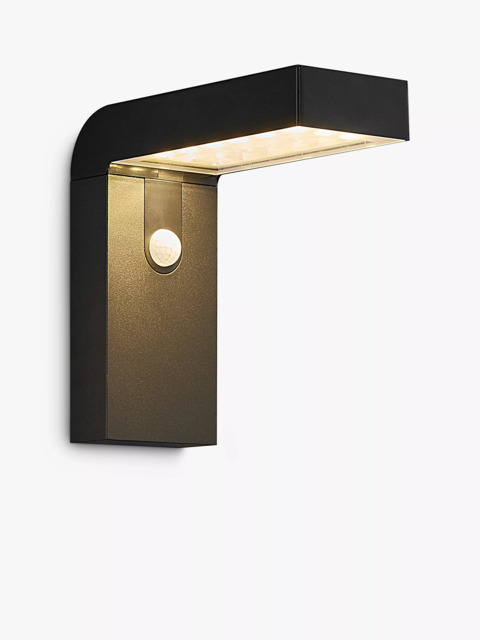 Nordlux Alya Motion Sensor Solar Powered Outdoor Wall Light, Black by John Lewis & Partners ...