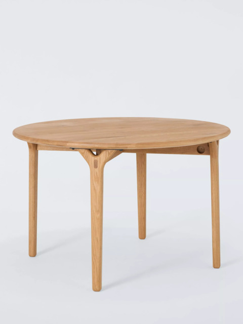 John Lewis X-Ray Round Dining Table, Oiled Oak by John Lewis & Partners ...