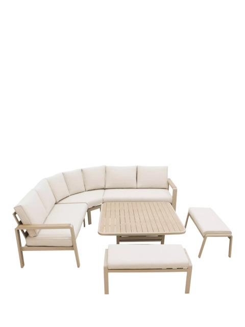 LG Outdoor Sorrento 9-Seater Large Square Modular Garden Dining Set ...
