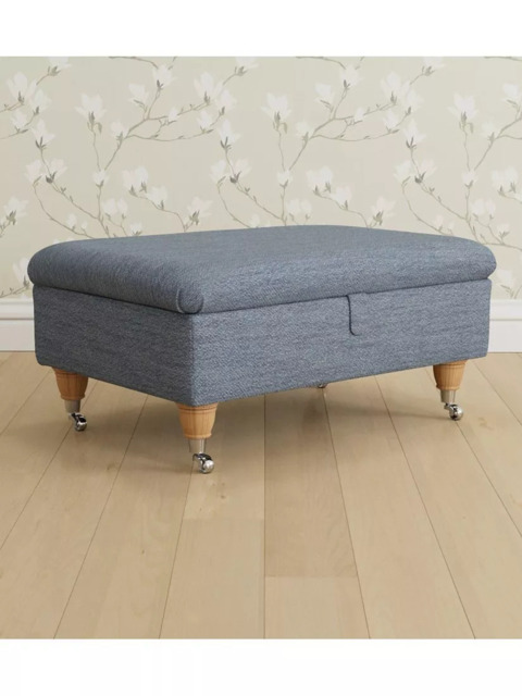 Laura Ashley Mortimer Footstool, Oak Leg by John Lewis & Partners ...