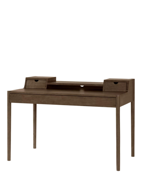 MADE Leonie Wide Desk, Dark Oak by John Lewis & Partners | ufurnish.com
