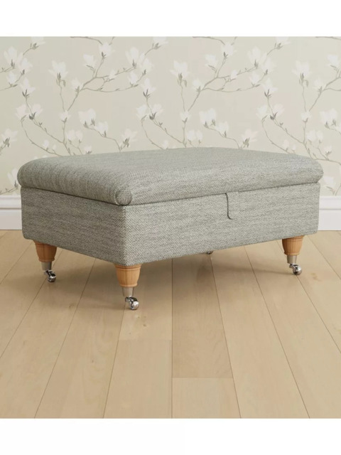 Laura Ashley Mortimer Footstool, Oak Leg by John Lewis & Partners ...