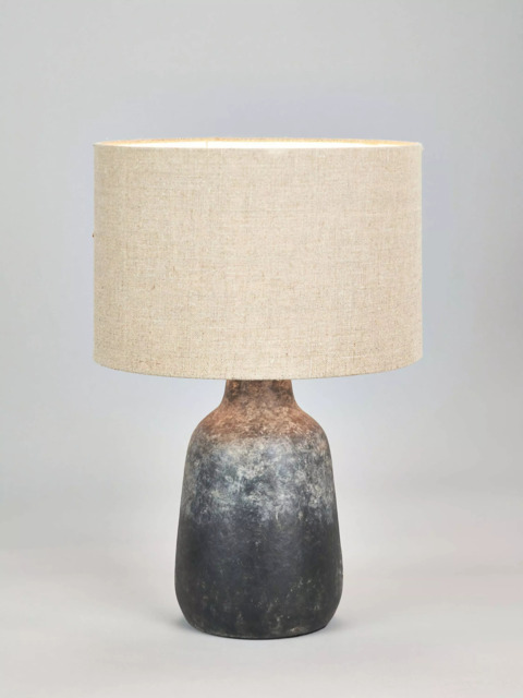Pacific Vulcan Stoneware Table Lamp, Grey by John Lewis & Partners ...