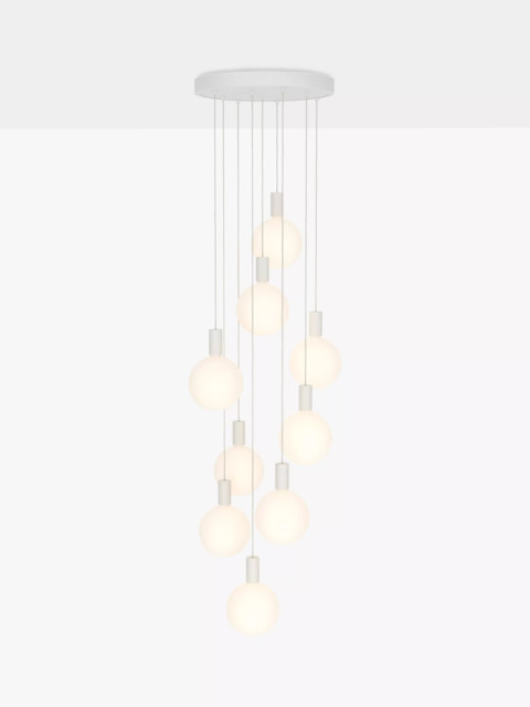 Tala Alumina Nine Pendant Cluster Ceiling Light with Sphere V LED Bulbs ...