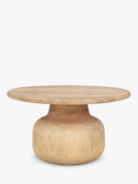 nkuku Vivan Grooved Wood Coffee Table by John Lewis & Partners ...