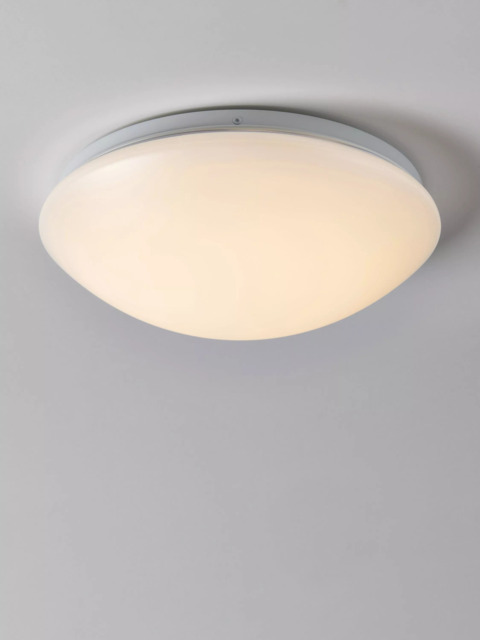 John Lewis Saint LED Flush Bathroom Ceiling Light, White by John Lewis ...
